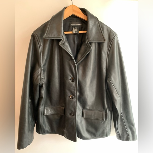 Club Monaco | Jackets & Coats | Vintage Club Monaco Leather Jacket Mens ...